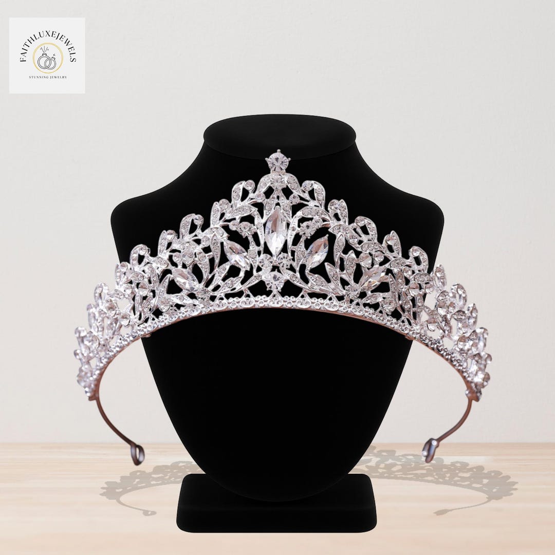 Elegant Silver/gold Trendy Crown, Princess Bridal Wedding Tiara, Prom ...