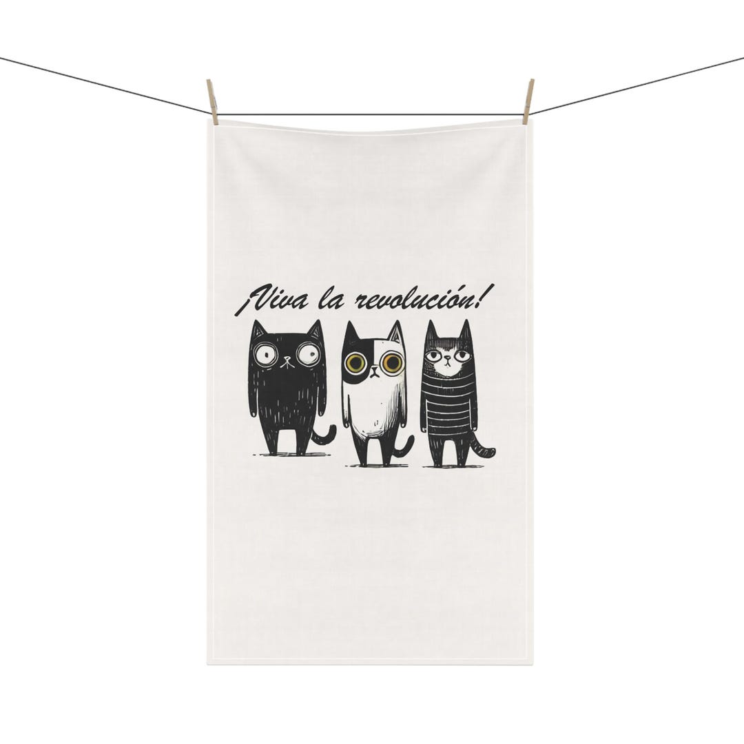 Radical Cat Tea Towels - Viva La Revolucion! - Topple the Oligarch ...