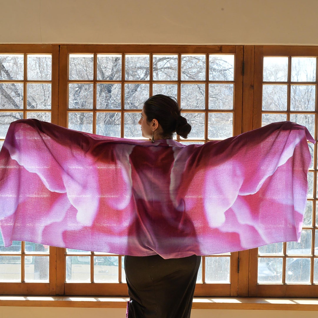 Peony Print Shawl, Peony Shawl, Peony Print Scarf, Botanical Print ...