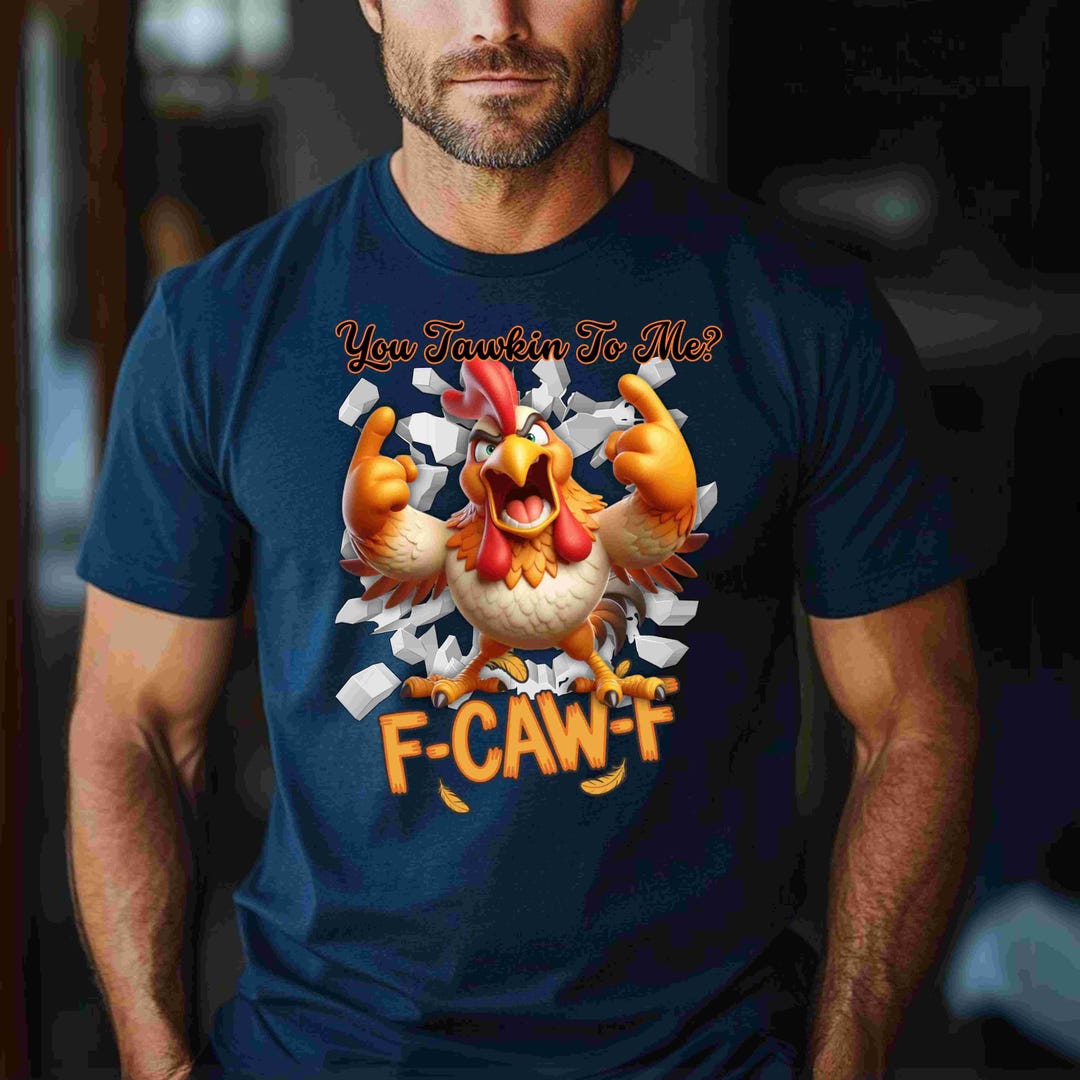 Funny Angry Chicken PNG: Sassy Rooster Cartoon, "you Tawkin' to Me ...