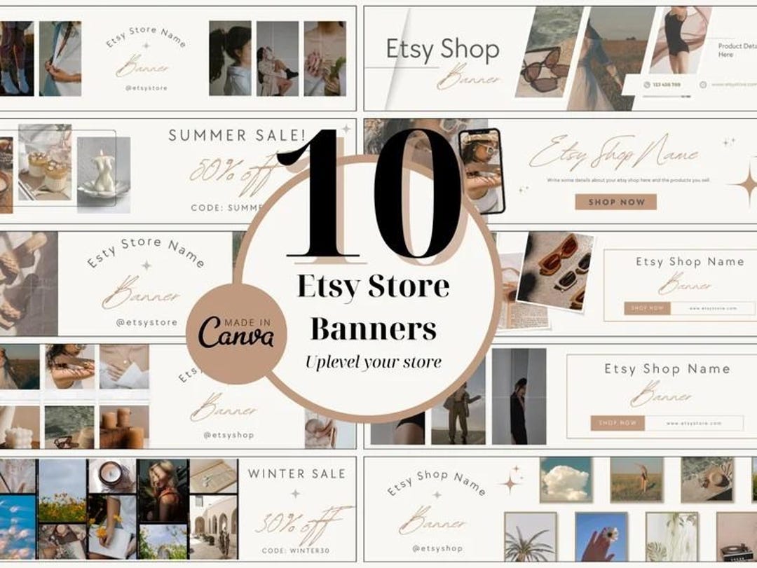 10 Esty Shop Mockup Banner,editable on Canva With High Quality Digital ...