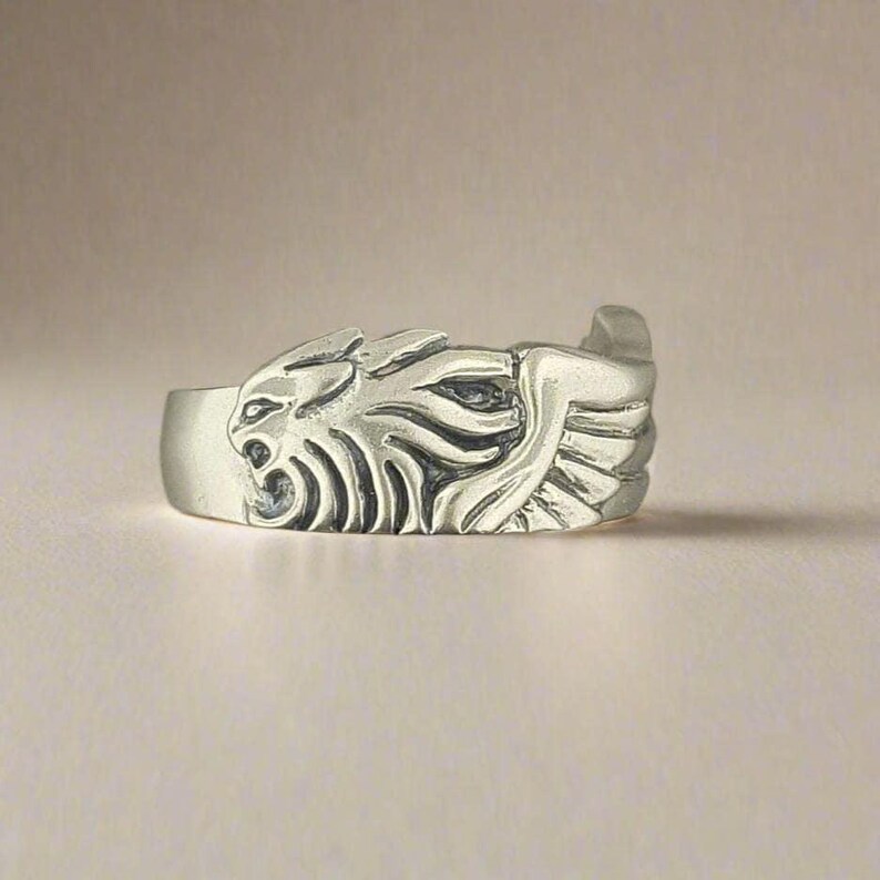 FF8 Griever Ring Set in Sterling Silver FFVIII Wedding Set FF8 Winged ...