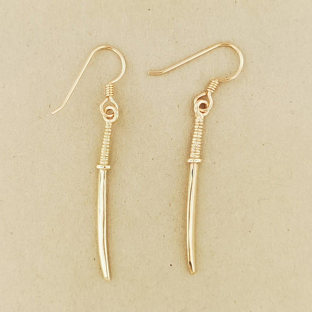 Katana Charm Earrings, Samurai Sword Earrings, Anime Cosplay Jewellery ...