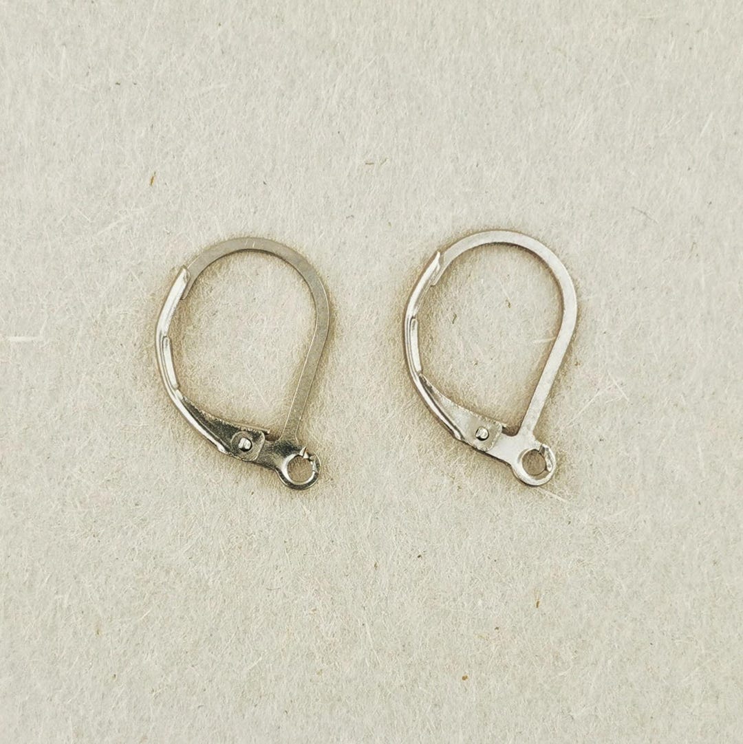 Lever-back Ear Wire With Open Ring in Stainless Steel - Etsy