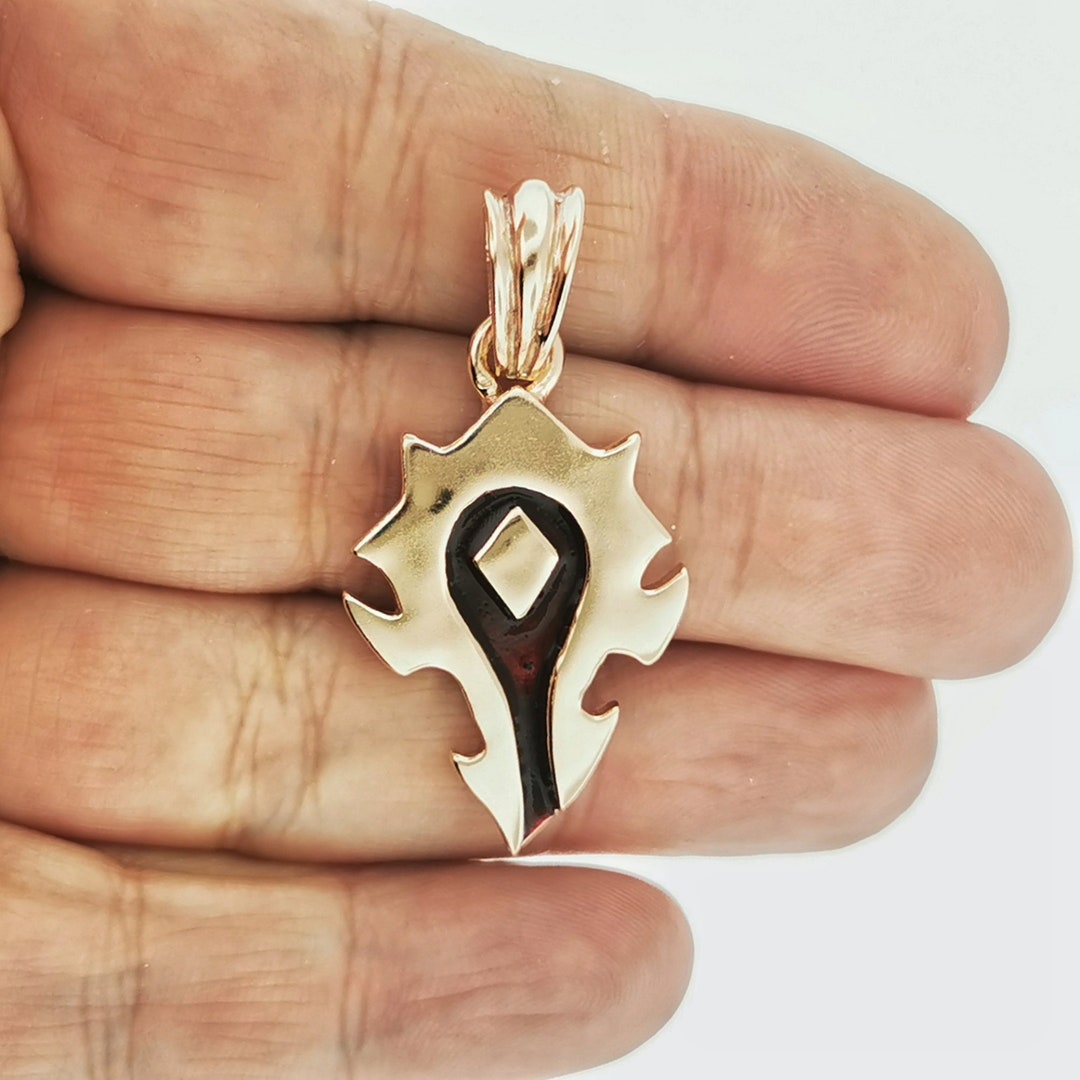 Horde Pendant in Sterling Silver or Antique Bronze, World of Warcraft ...