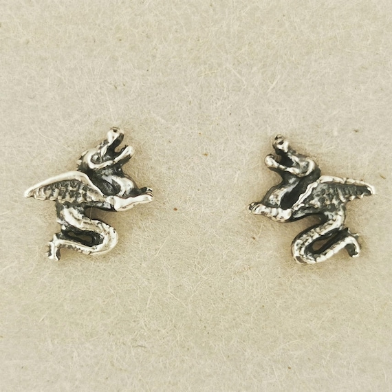 Sterling silver dragon earrings store