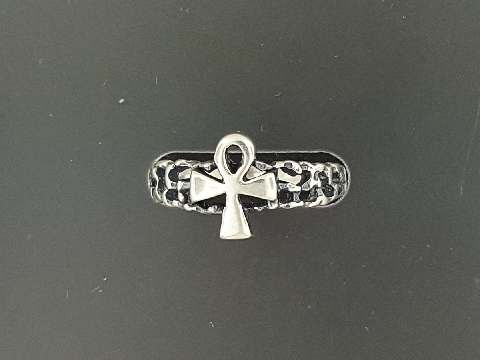 Small Ankh Ring in Sterling Silver or Antique Bronze | Etsy