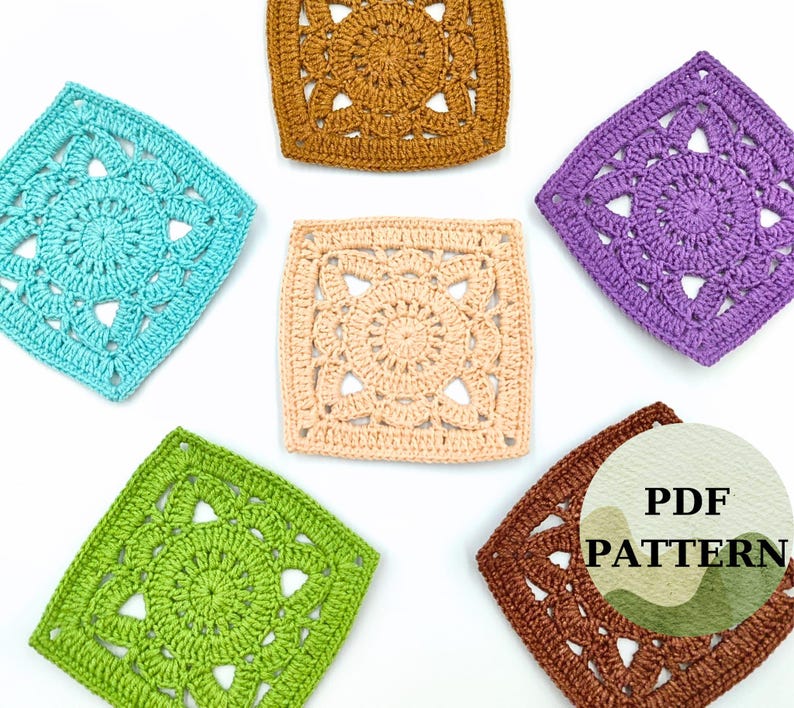Willow Granny Square Crochet Pattern: Lacey Design (PDF Pattern) - Etsy