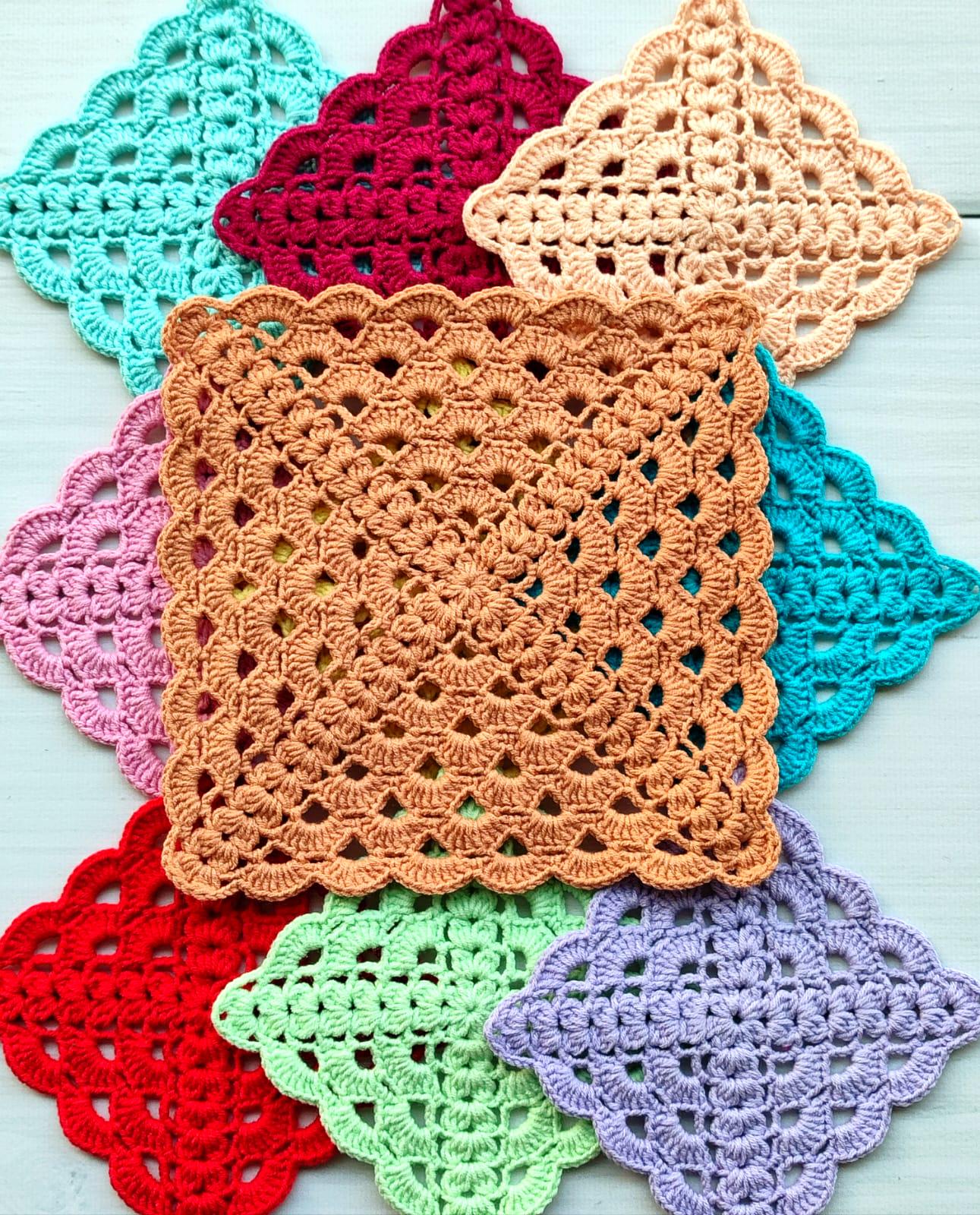 Granny Square Blanket Crochet Pattern: Easy Crochet Motif Beginner ...