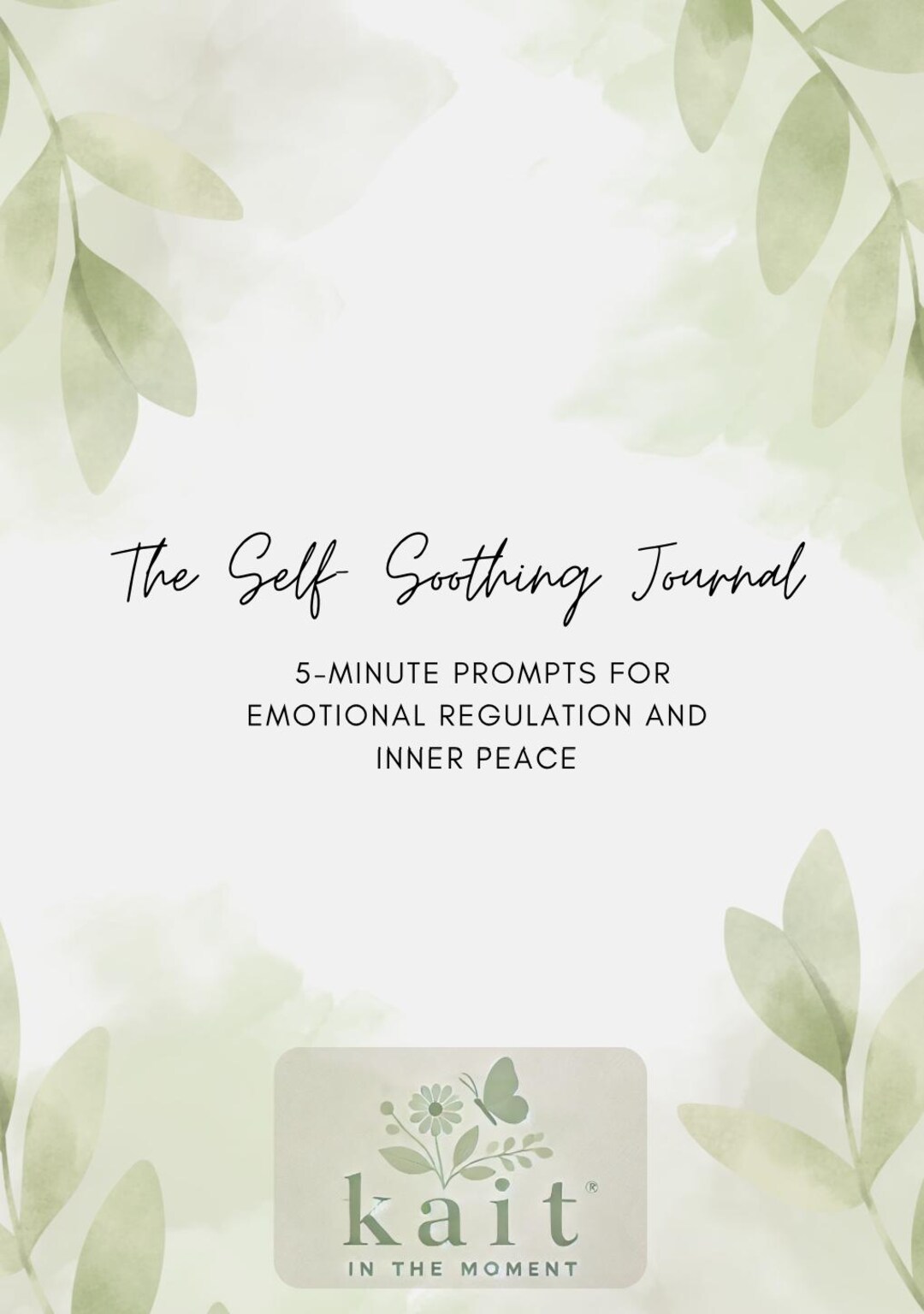 Self-soothing Journal, Printable Anxiety Journal, Digital Mental Health ...