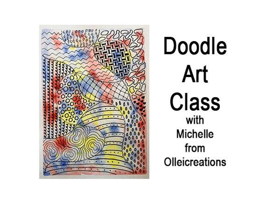 Beginner Doodle Art Lesson Video | On-demand Class | Step-by-step ...