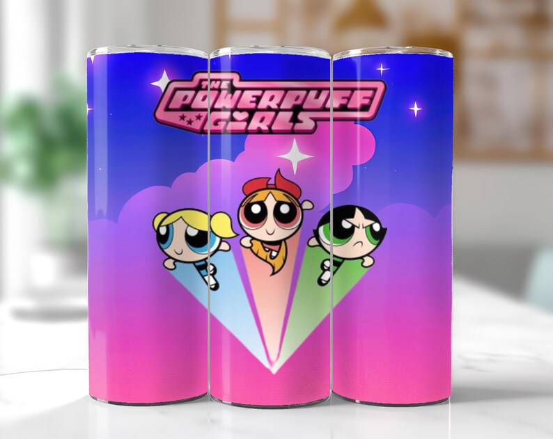Super Puff Girls Tumbler Design | Cartoon Wrap PNG (digital Download ...