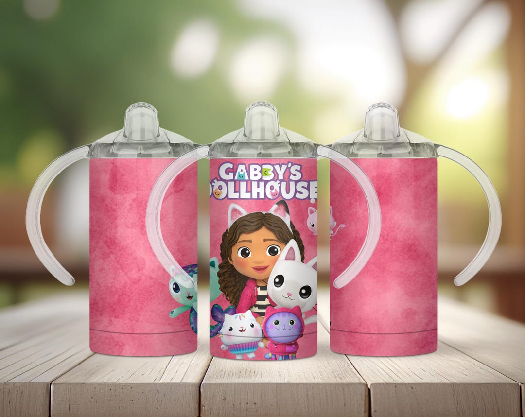 Gabby's Dollhouse Tumbler Wrap PNG: Kids Sippy Cup Design (digital ...