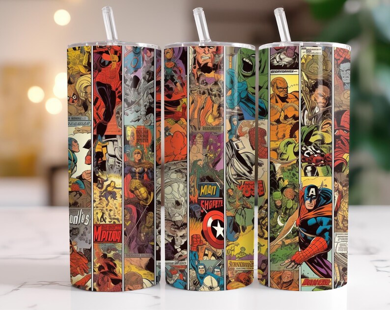 Marvel Superheroes Tumbler Wrap Bundle, 20oz (PNG Digital Download) - Etsy