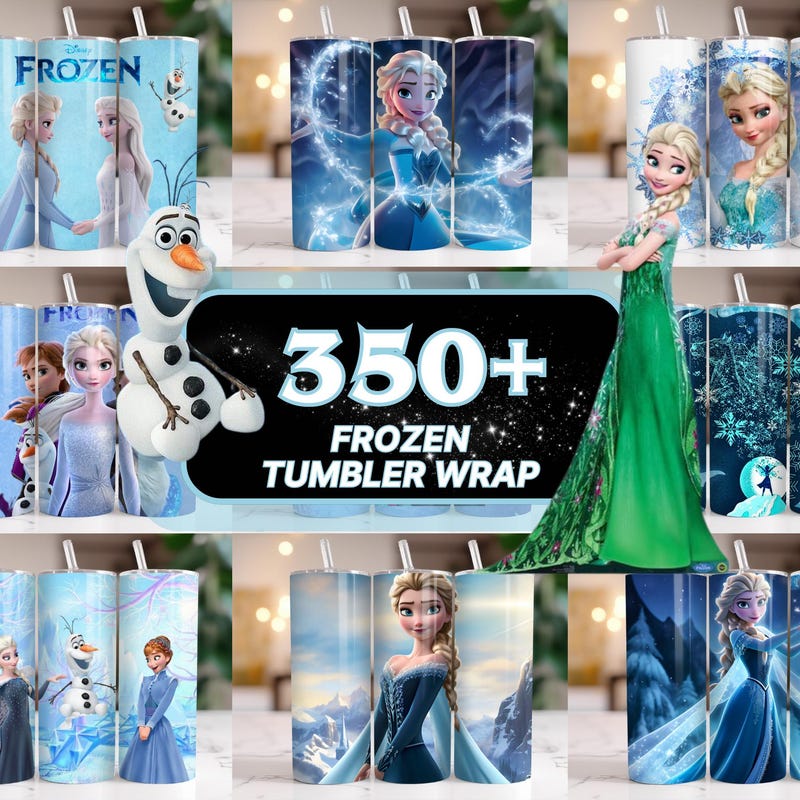 Tumbler Frozen Template - Etsy