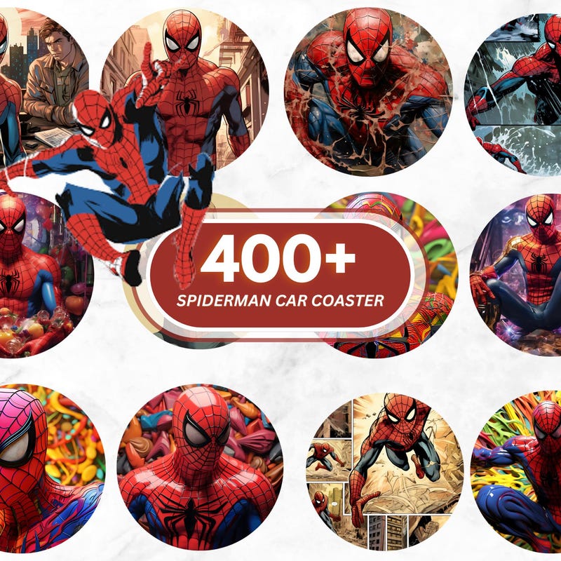 Spiderman Coaster - Etsy