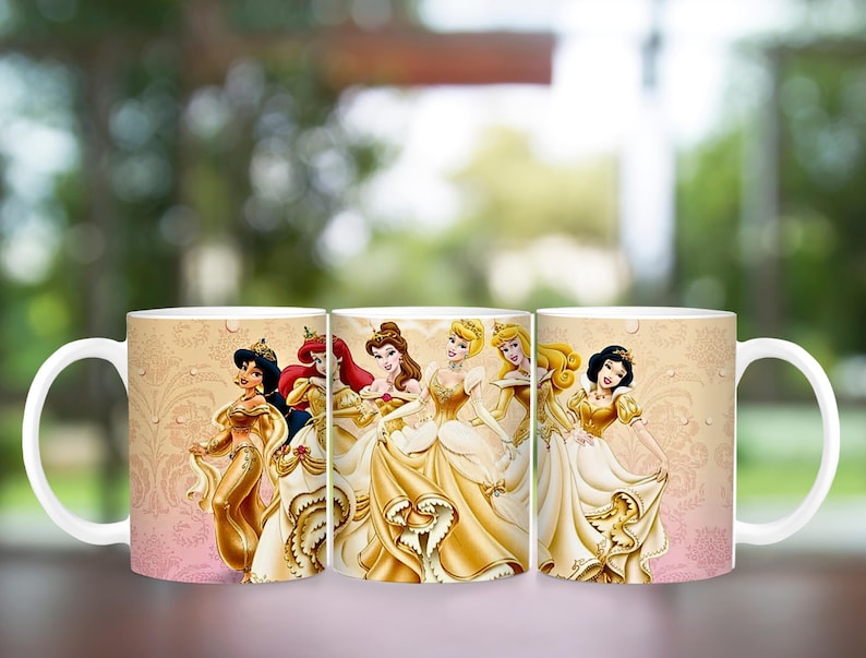 Princess Cartoon Mug Wrap Designs: Skinny Mug PNG (digital Download) - Etsy
