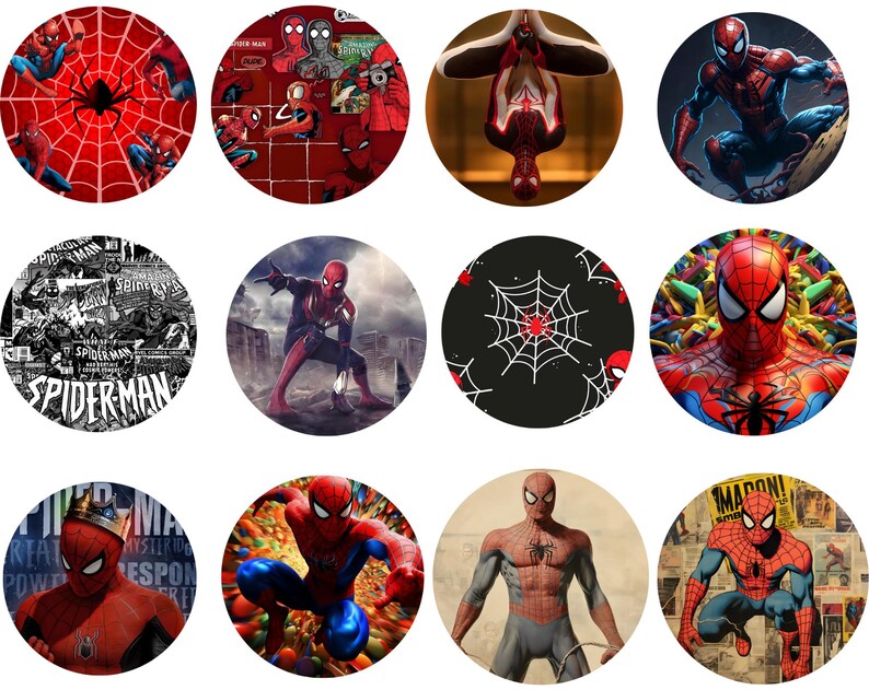 Spiderman Car Coaster Bundle: Cartoon Sublimation Design (PNG Digital ...