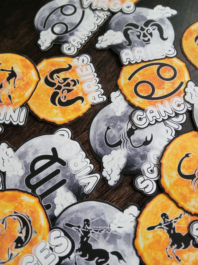 Zodiac Sign Stickers | Star Sign Stickers | Personalized Astrology ...