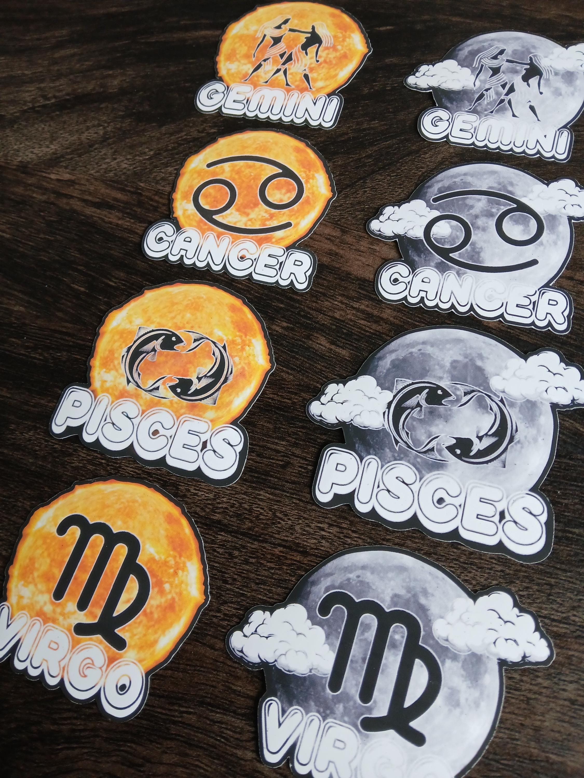 Zodiac Sign Stickers | Star Sign Stickers | Personalized Astrology ...