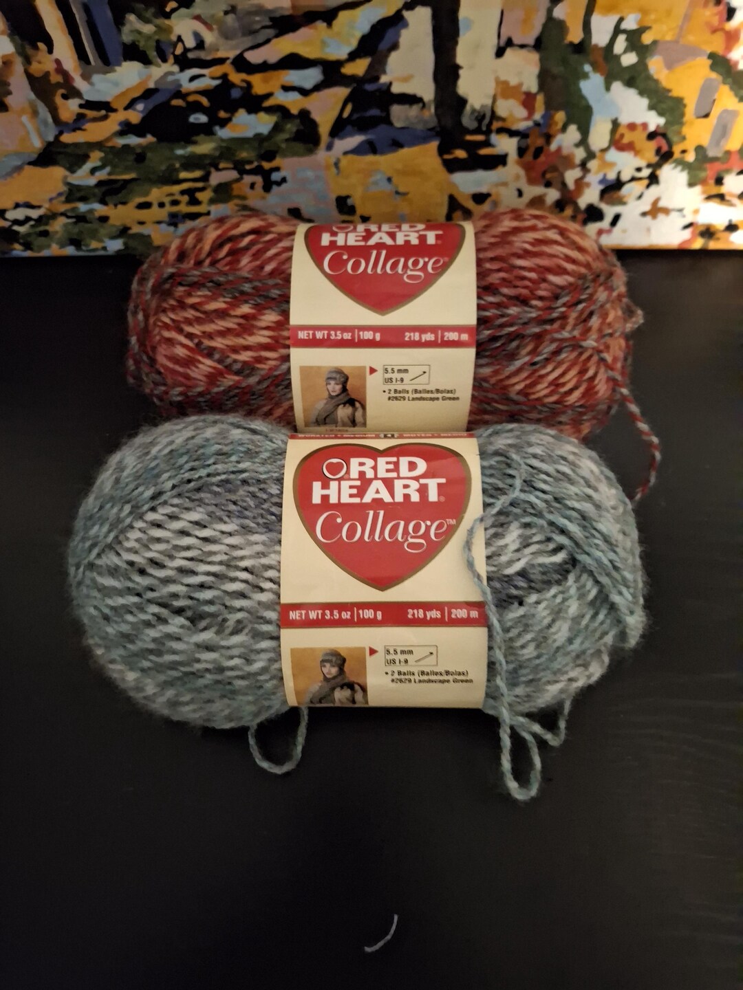 Red Heart Collage Discontinued Yarn. Tundra and Red Chief - Etsy