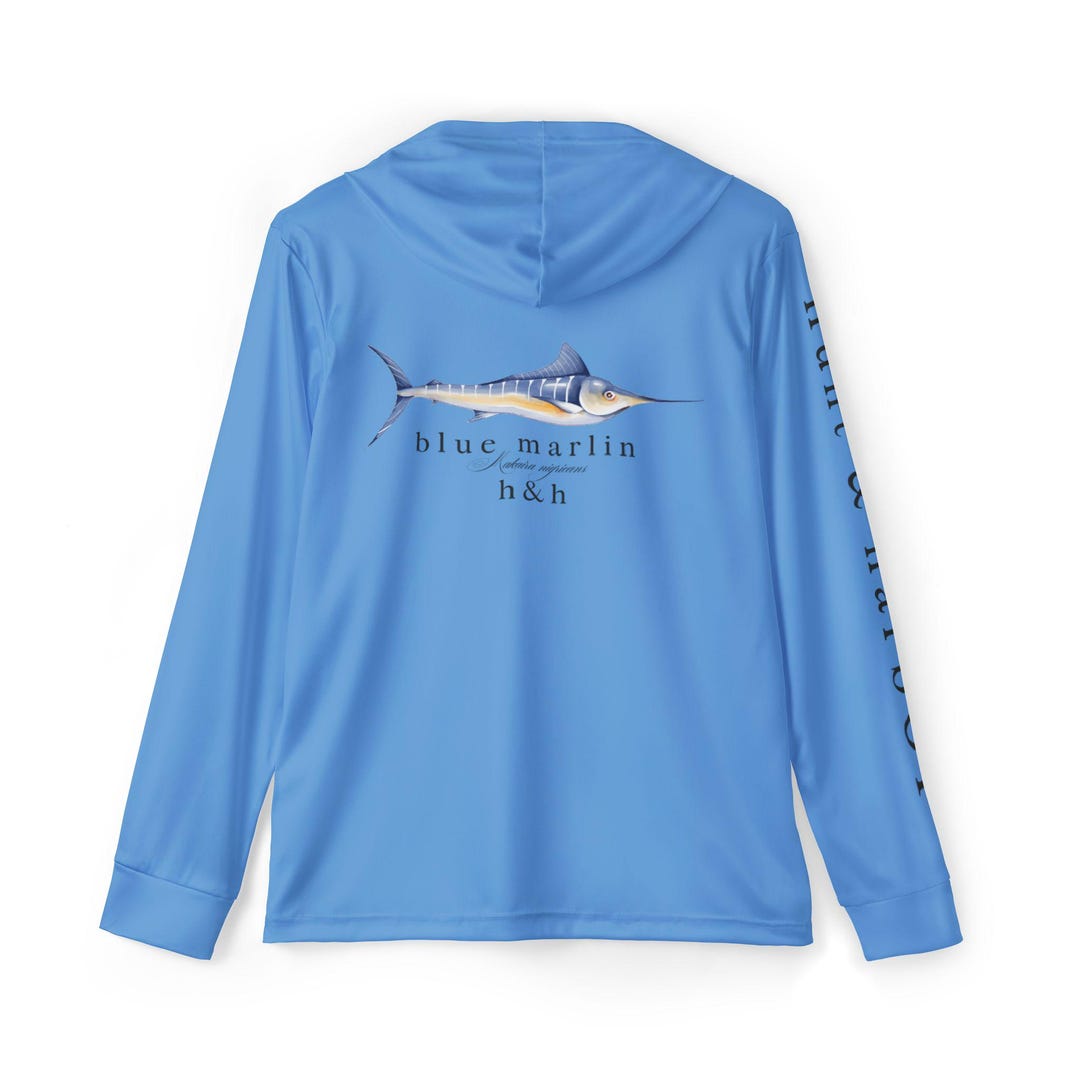 Men's Blue Marlin Hoodie: UPF 50+ Fishing Sports Warmup - Etsy