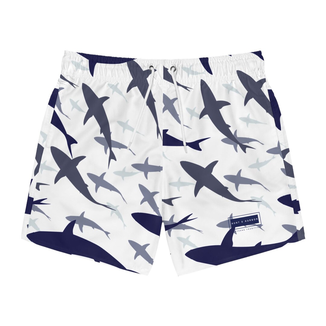 Men's Shark Swim Trunks - Cool Ocean Vibe for Summer Fun - Etsy