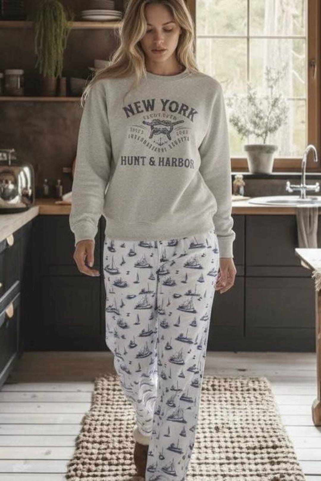 Nautical Sailboats Pajama Pants, Coastal Sleepwear - Etsy