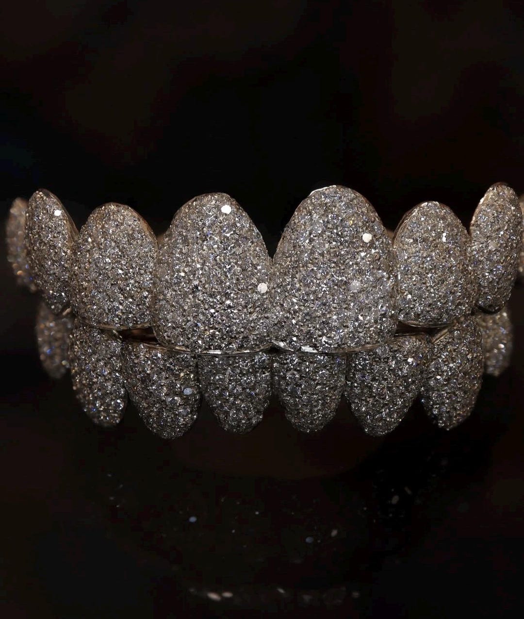 Custom Iced Grillz: VVS Moissanite, Sterling Silver or Gold - Etsy