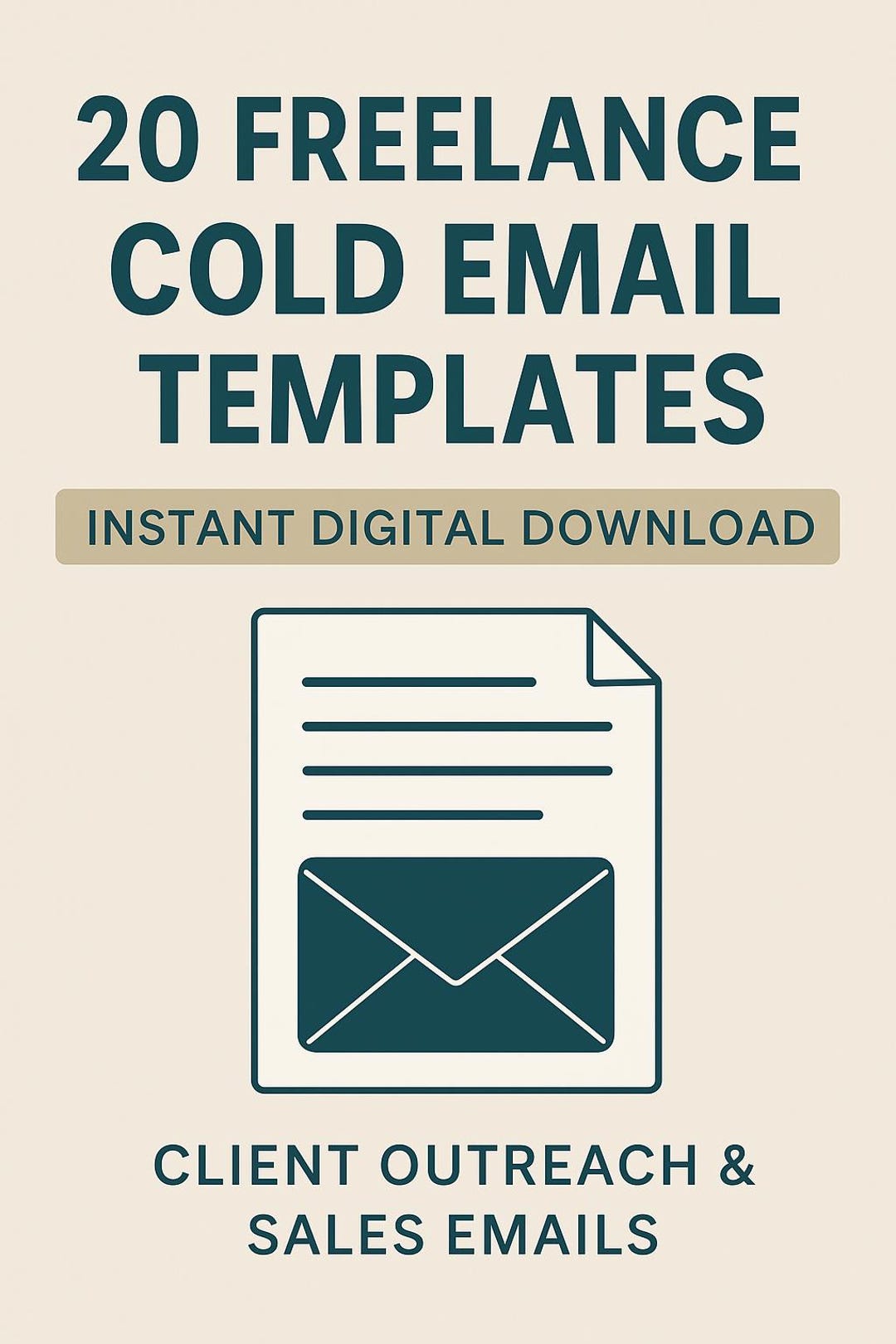 20 Freelance Cold Email Templates | Instant Digital Download | Client ...