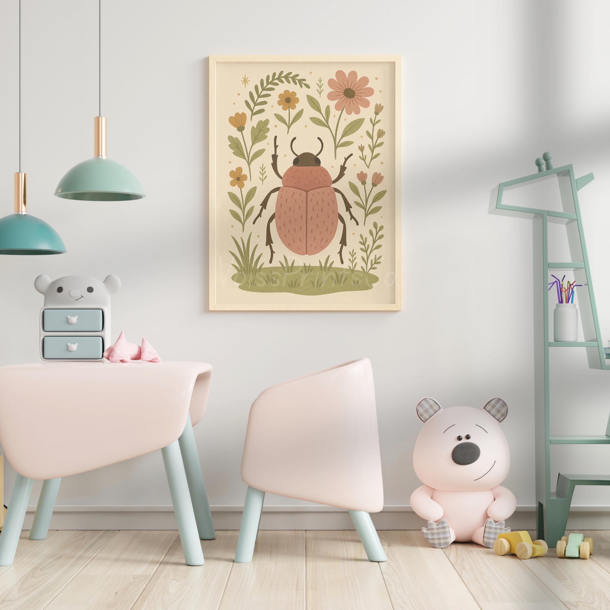 Woodland Insect Nursery Art Prints: Boho Bug Set of 6 (digital Download ...