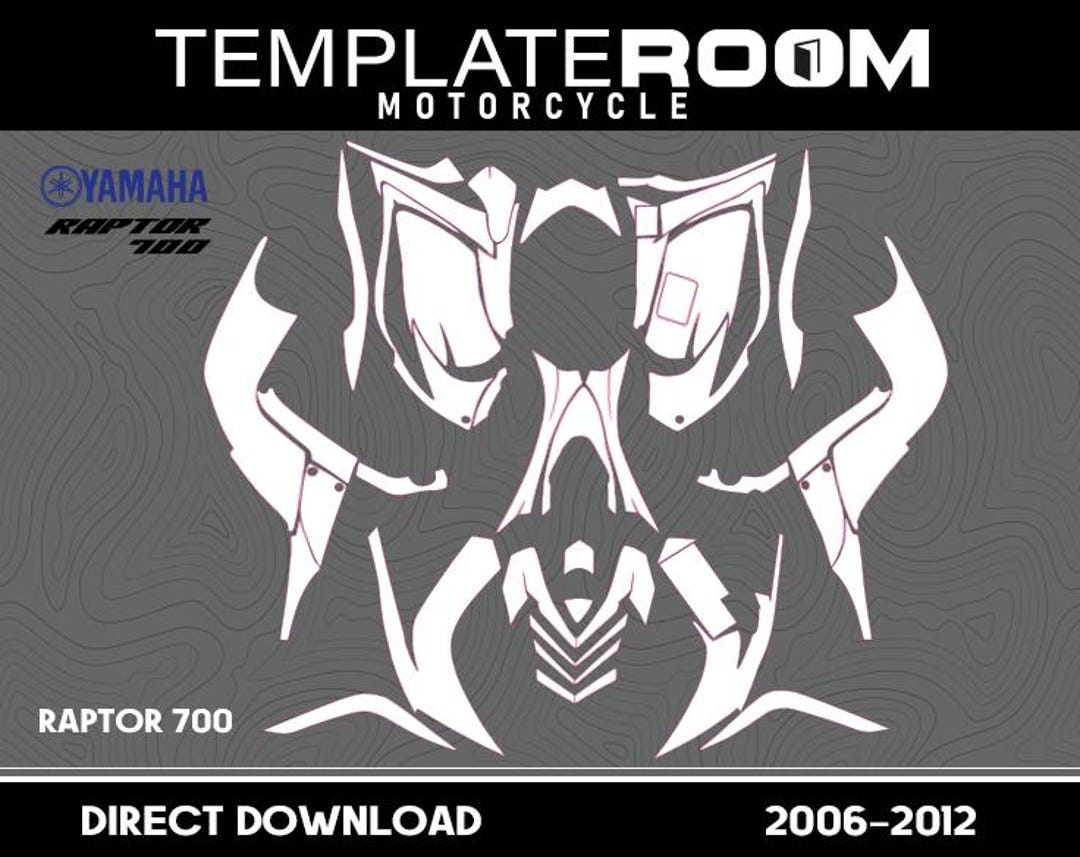 Templates Graphics YAMAHA RAPTOR 700 2006-2012 Vector Pdf. Ai. Eps. - Etsy
