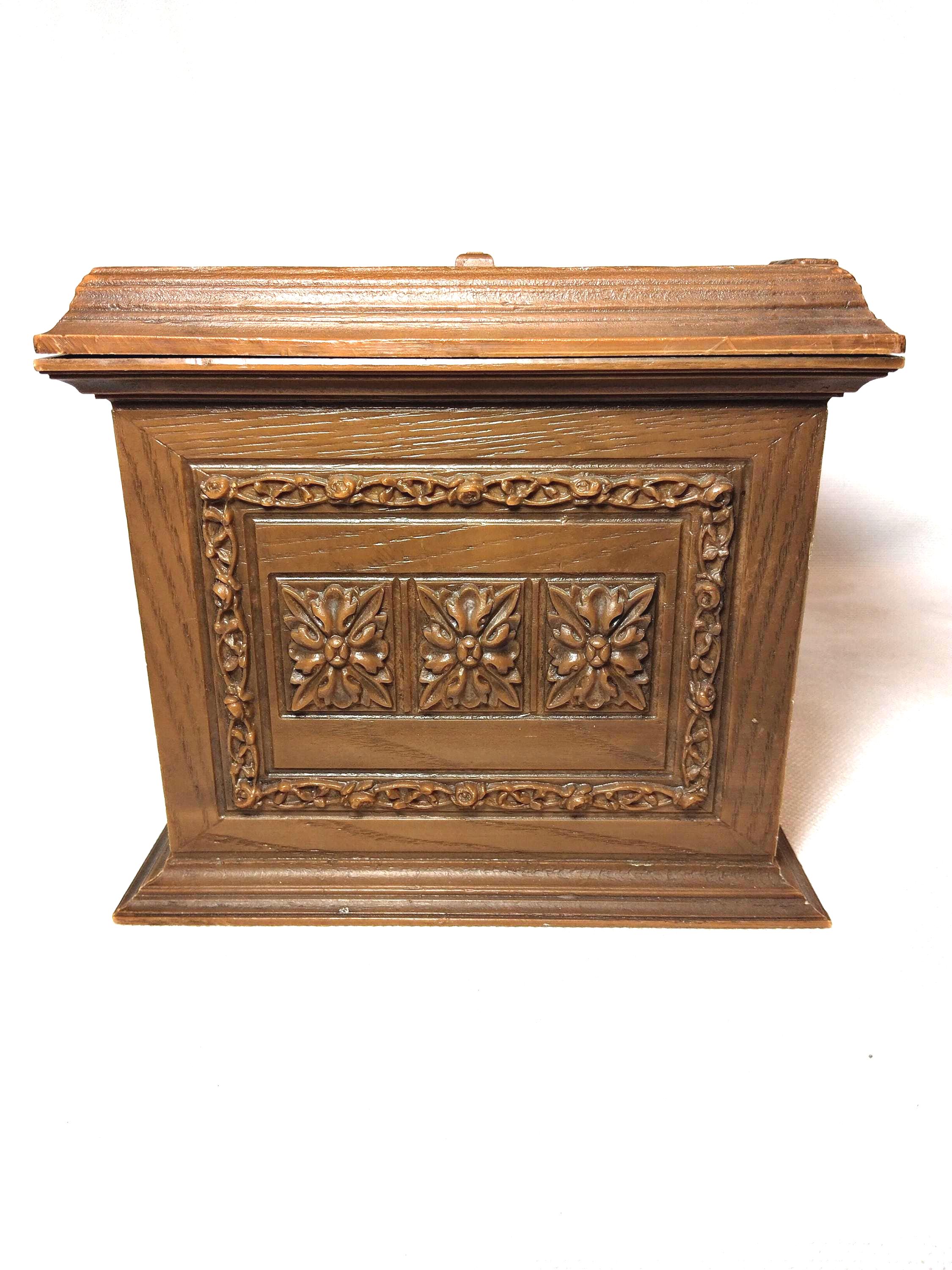 Vintage 1970s Sewing Box Max Klein Faux Wood Ornate - Etsy