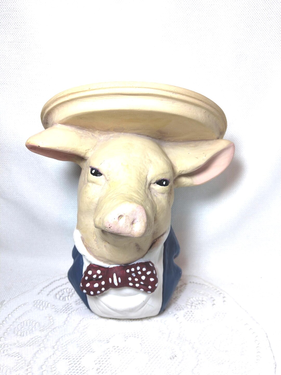 Vintage Odd Country French Pig Wall Shelf Chef Hand Painted Kitsch - Etsy