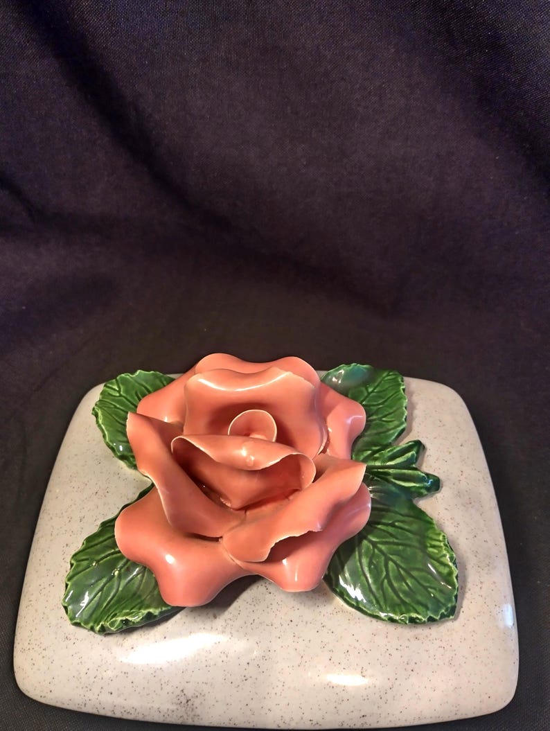 Caja de cerámica con tapa de Valley Vista California Pottery con ...