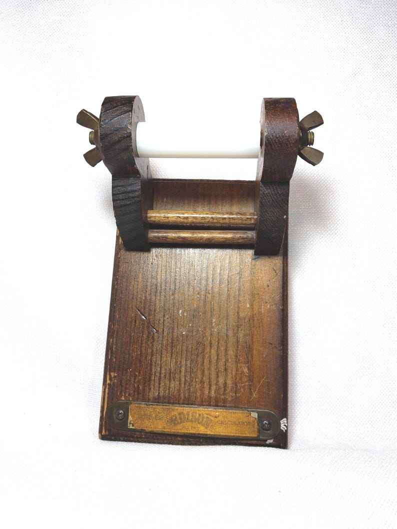 Vintage Edison Wooden Hanging Notepad Cordless Calculator - Etsy