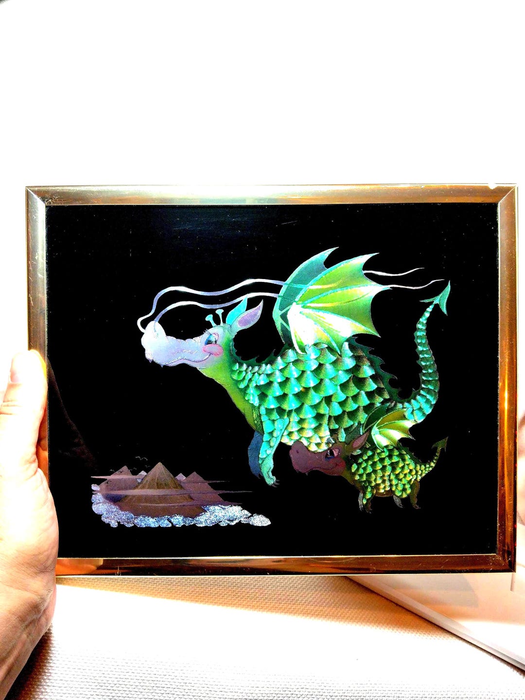 Vintage Dragon 3D Foil Art Dufex Metallic 1985 - Etsy