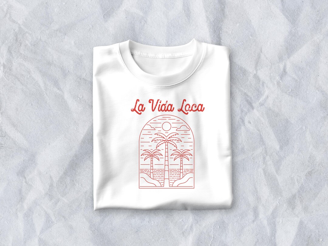La Vida Loca T-shirt, Palm Tree Sunset Tee, Tropical Beach Vibe Shirt ...
