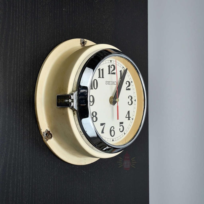 Authentic Vintage Seiko Ship Clock – Original Nautical Timepiece, Ship ...