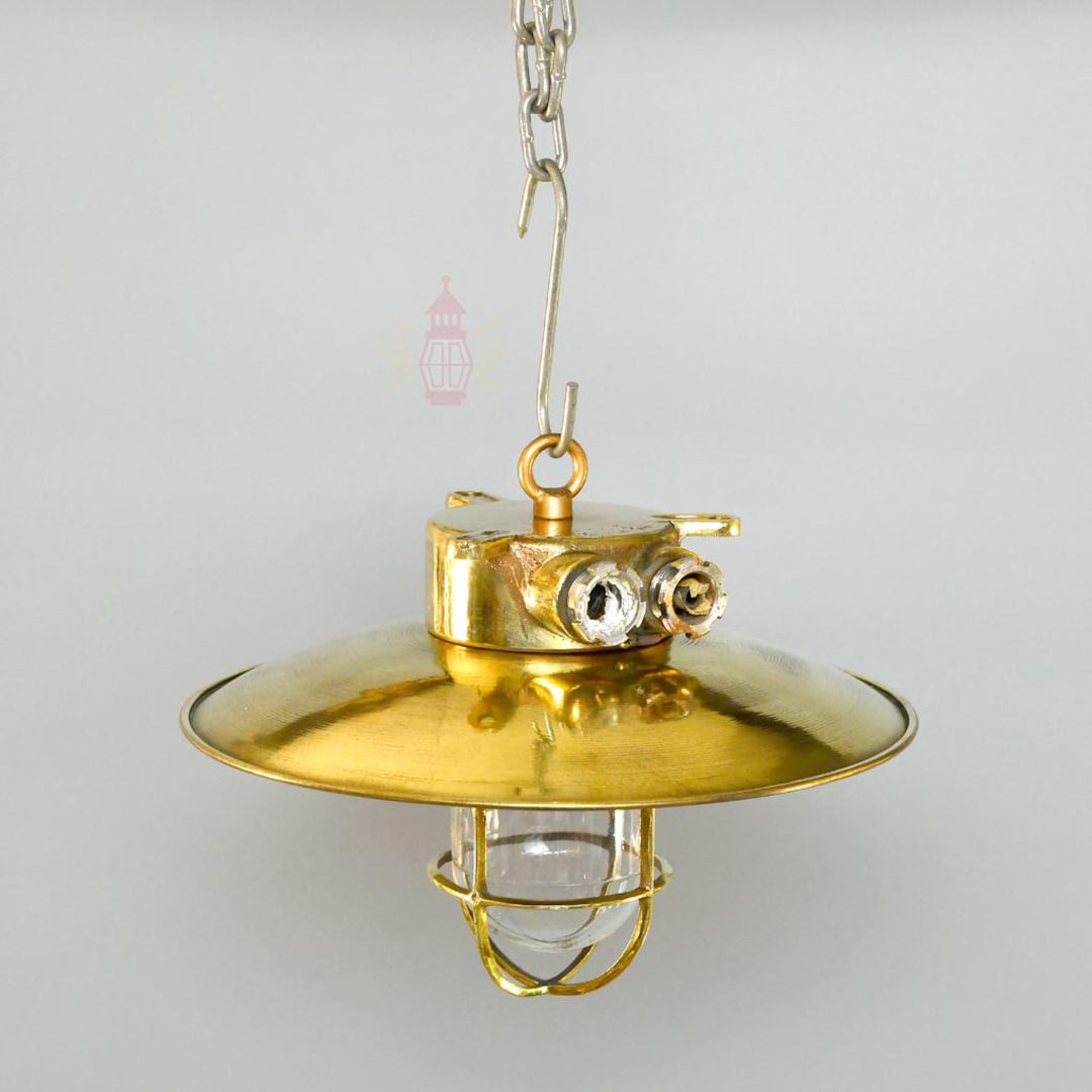 Authentic Vintage Brass Cargo Pendant Light, Ceiling Lights ...
