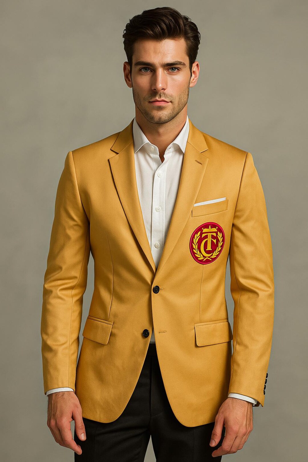 Men's Gold Golf Blazer: Happy Gilmore Halloween Costume With Beer ...
