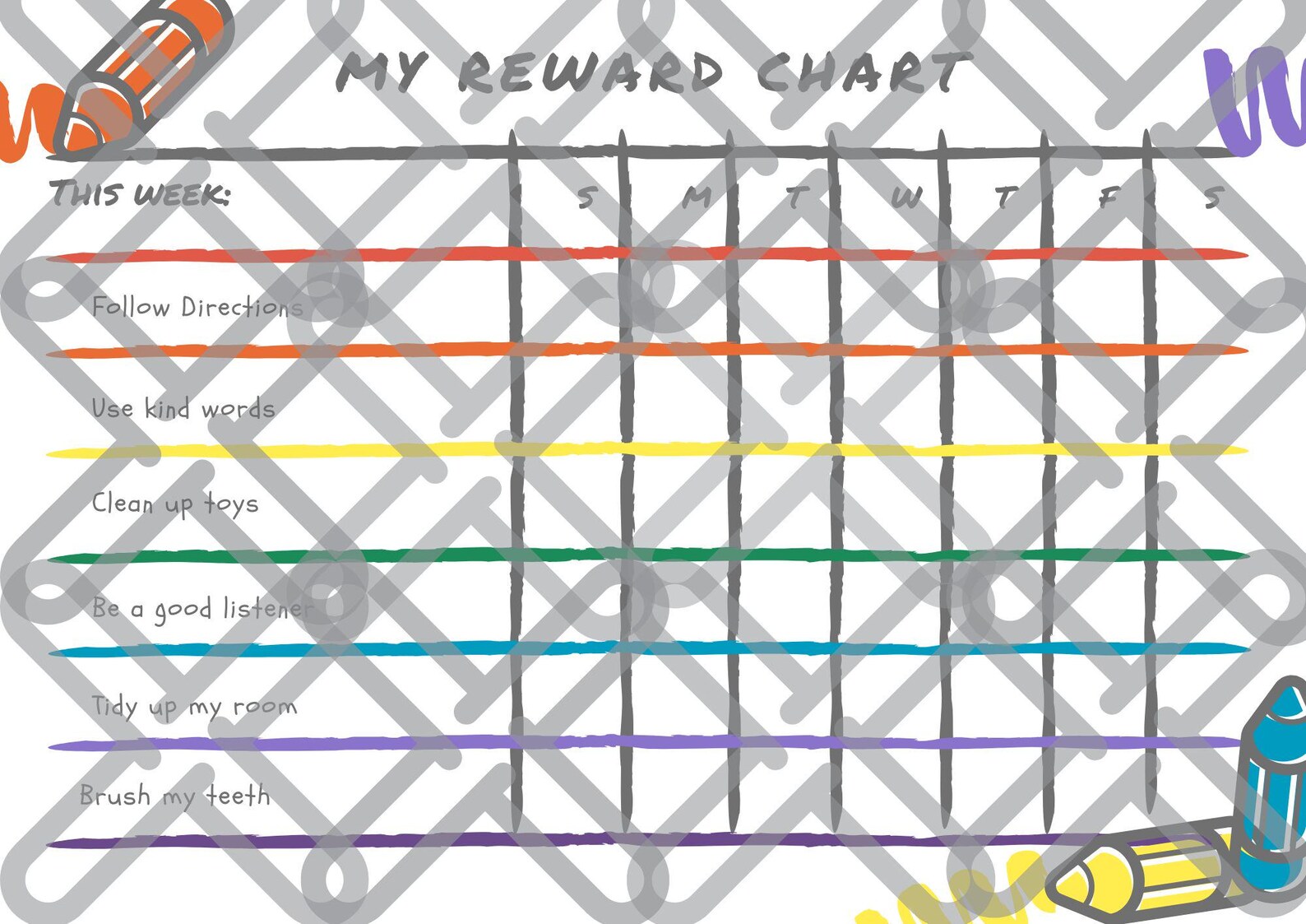 Printable Behavior Chart & Reward Coupons Bundle | Kids Routine Tracker ...