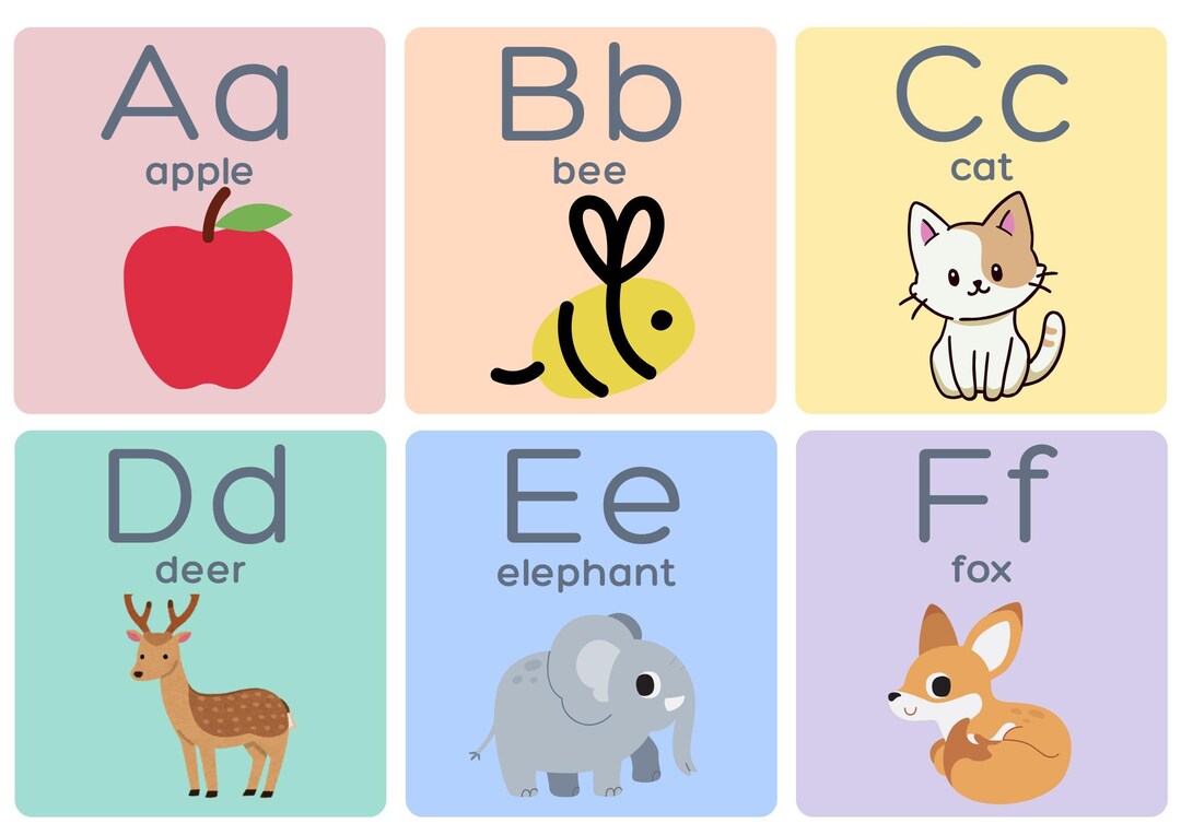 ABC Animal Flashcards for Kids – Educational & Fun Learning Cards - Etsy