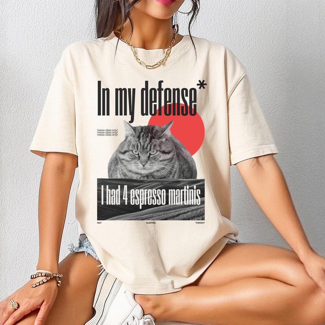 Cat Shirt, Espresso Martini, Funny Cat Tee, Funny Cat Tshirt, Espresso ...
