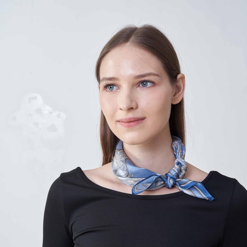 Pink Blue Floral Scarf - Etsy