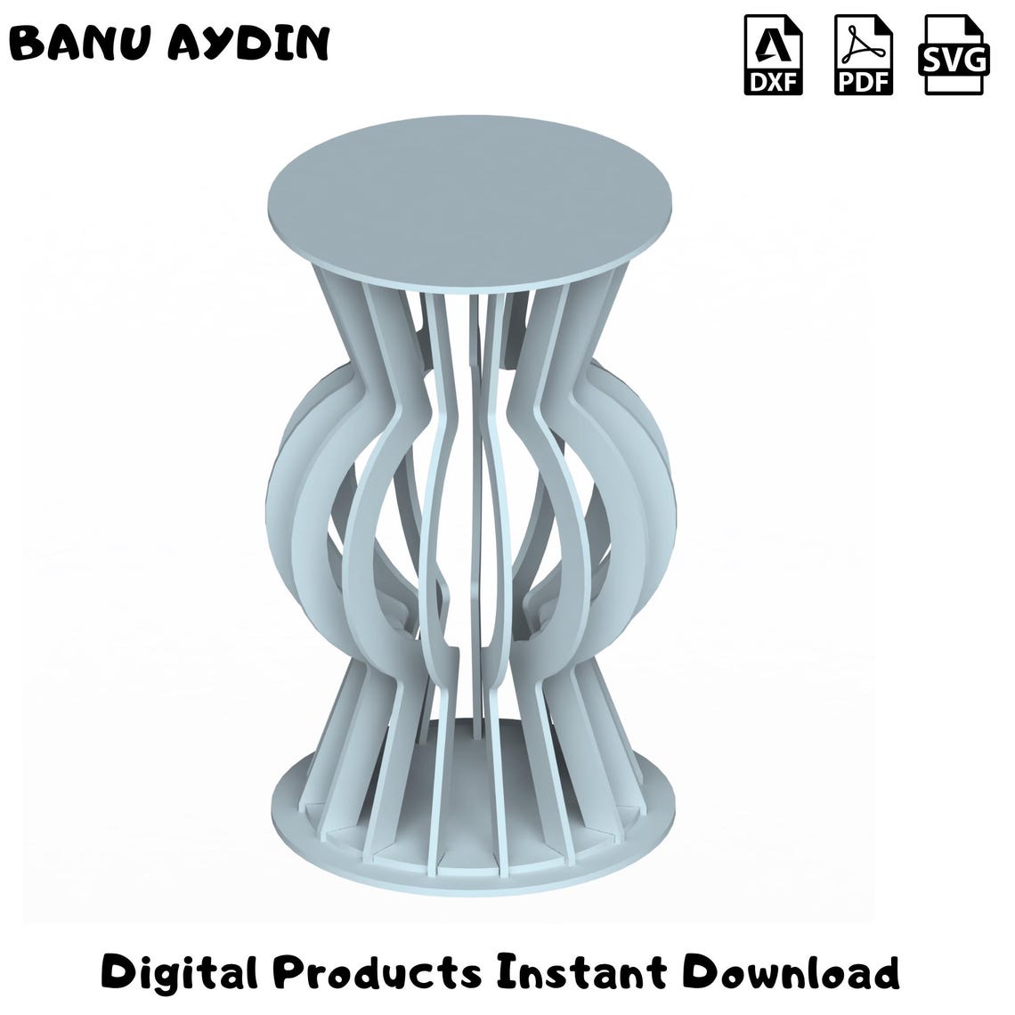 CNC Parametric Cake Stand & Cocktail Table Woodworking Plans (digital ...