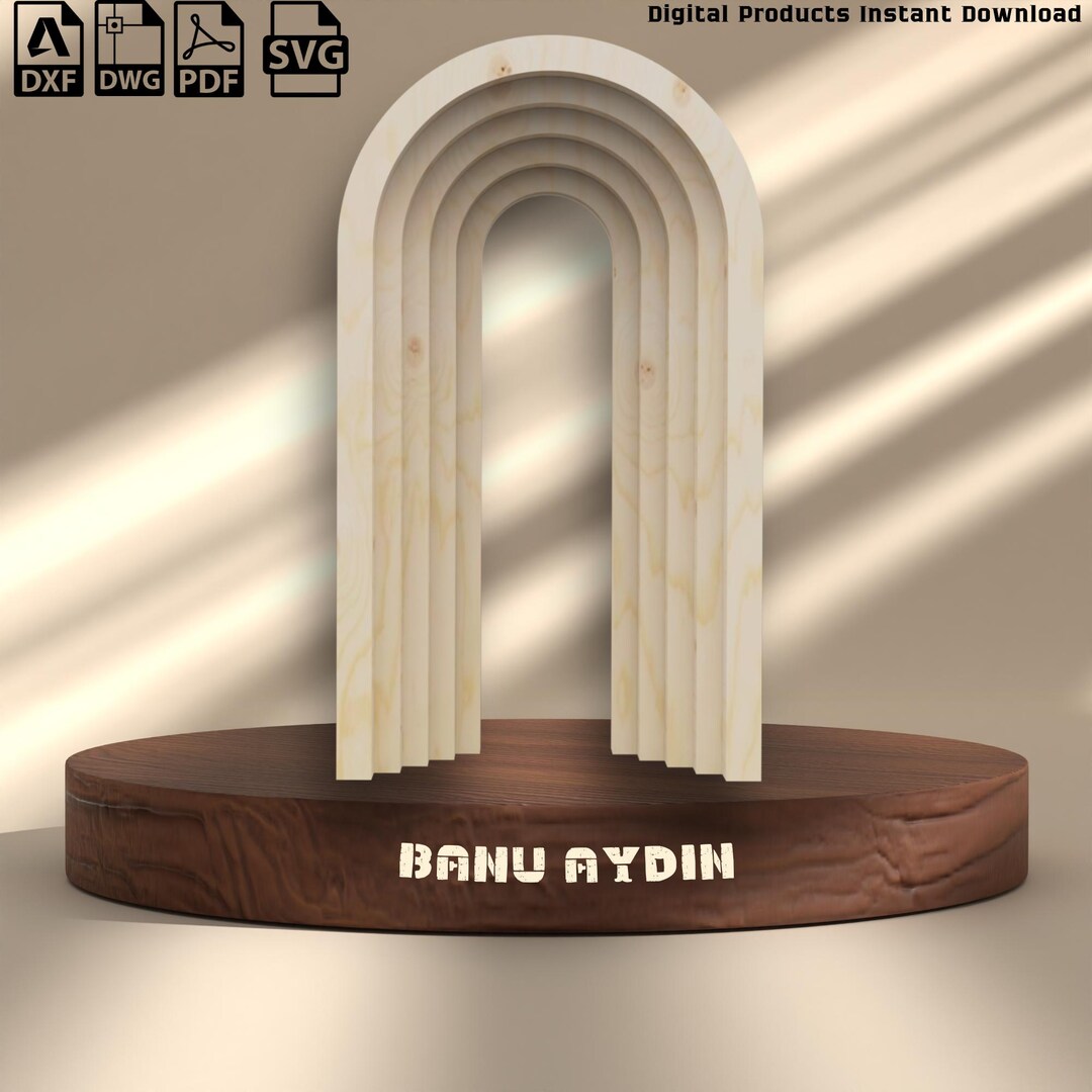 5 Layer Ripple Arch CNC File: 3D Rainbow Backdrop Template - Digital ...