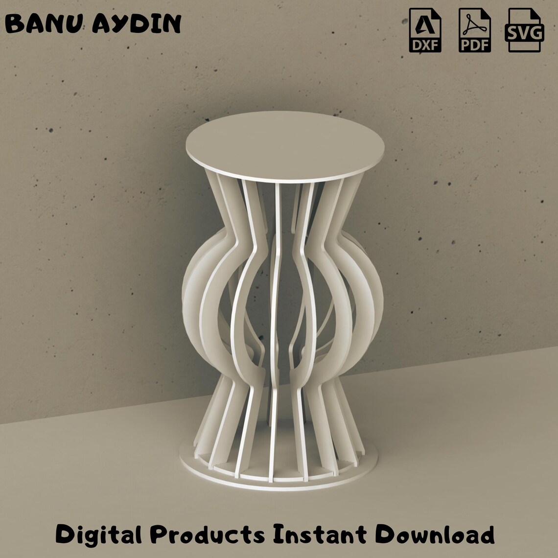 CNC Parametric Cake Stand & Cocktail Table Woodworking Plans (digital ...