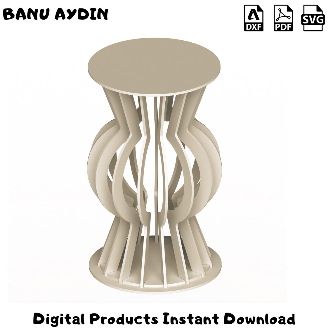 DIY Woodworking Plans for Parametric Cake Stand & Cocktail Table, ,CNC ...