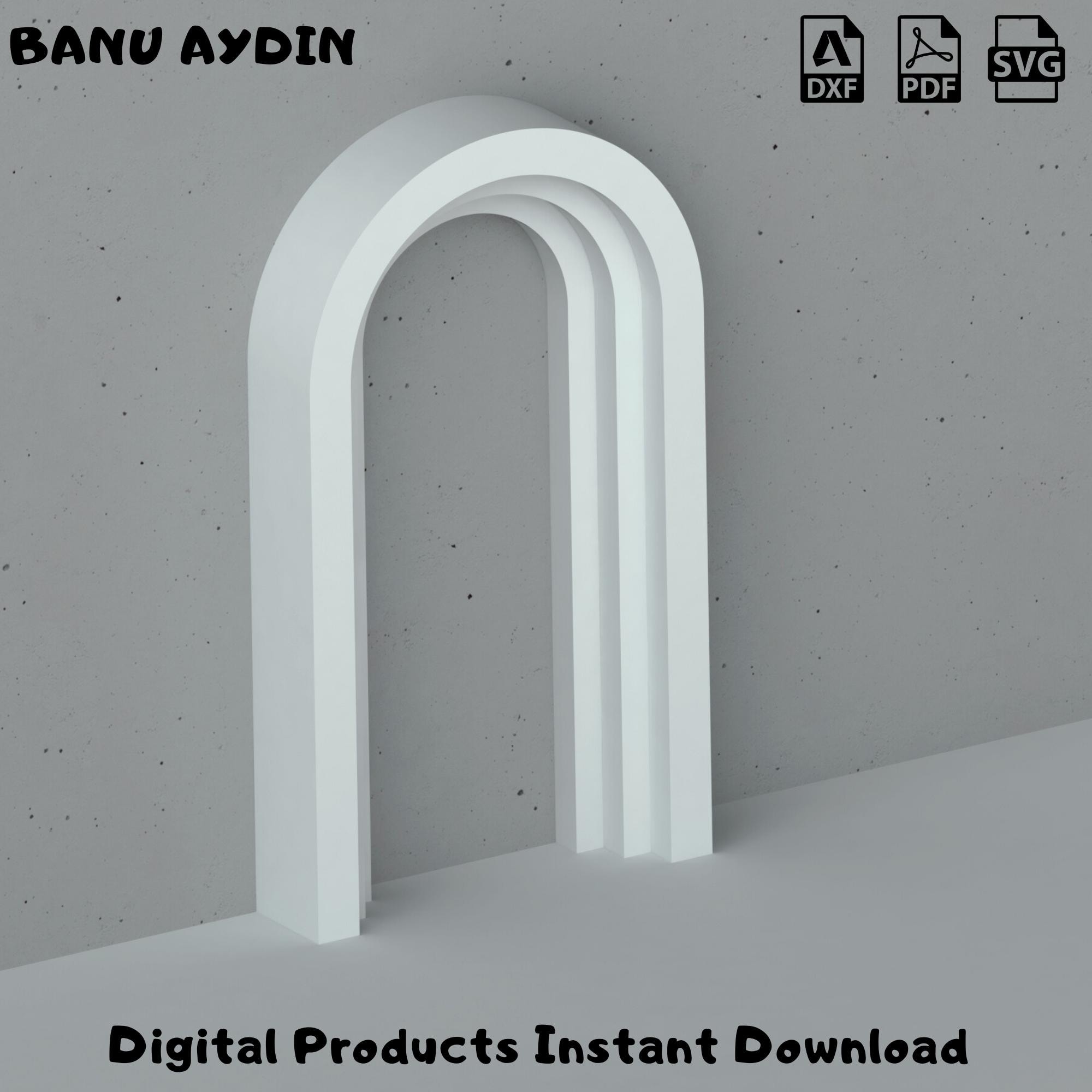 Ripple Wedding Arch CNC File, 3D Rainbow Backdrop Plans (digital ...